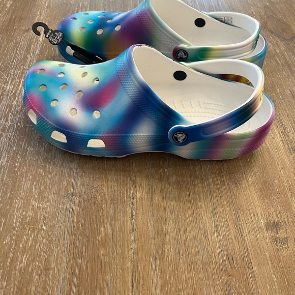 CROCS | Shoes | New Crocs Classic Solar Rainbow Clogs Clog Shoes ...